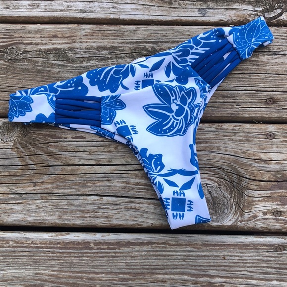 Swim | Blue And White Bottom Bikini Bottom | Poshmark